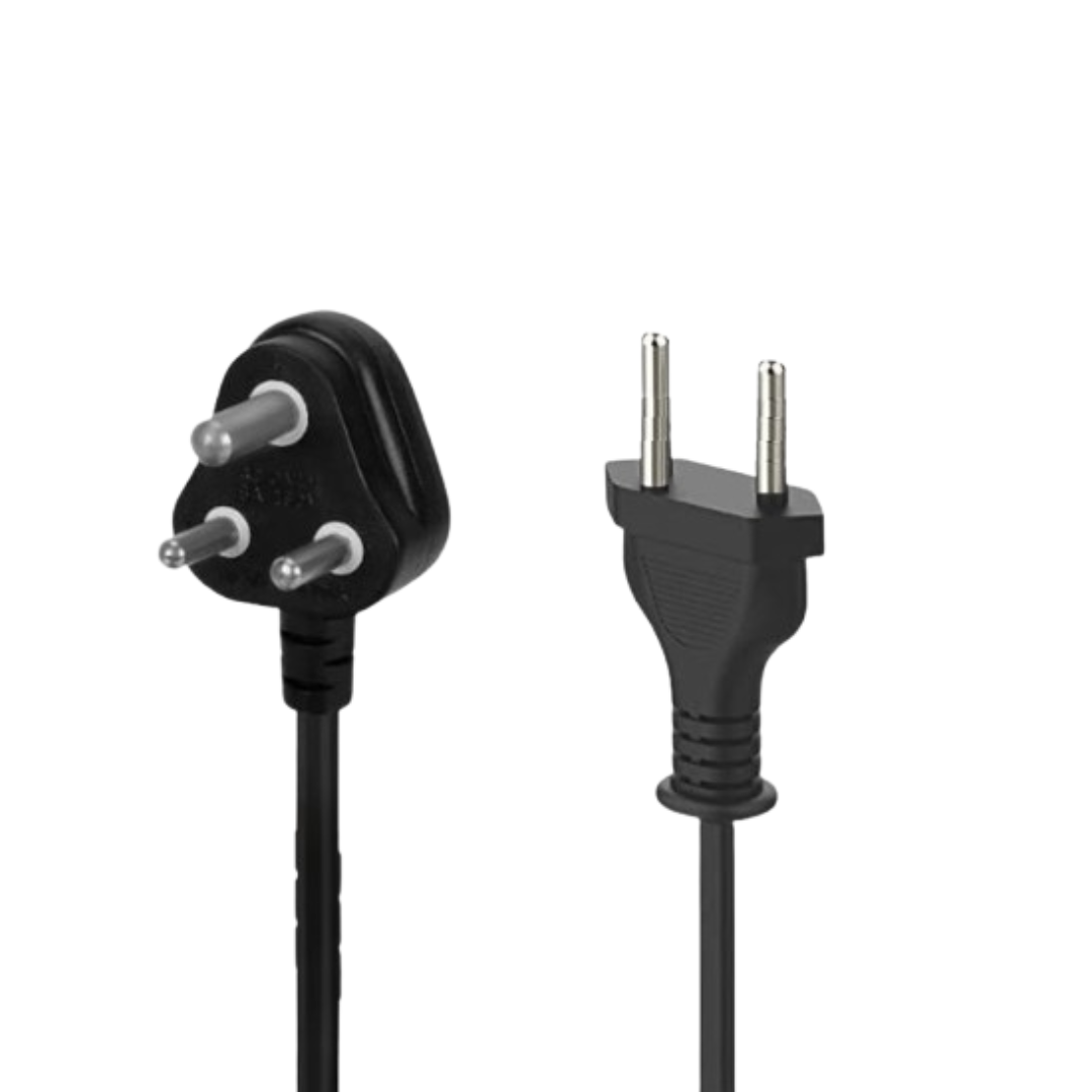 2-Pin to 3-Pin Universal Power Cable - Dimension-Next
